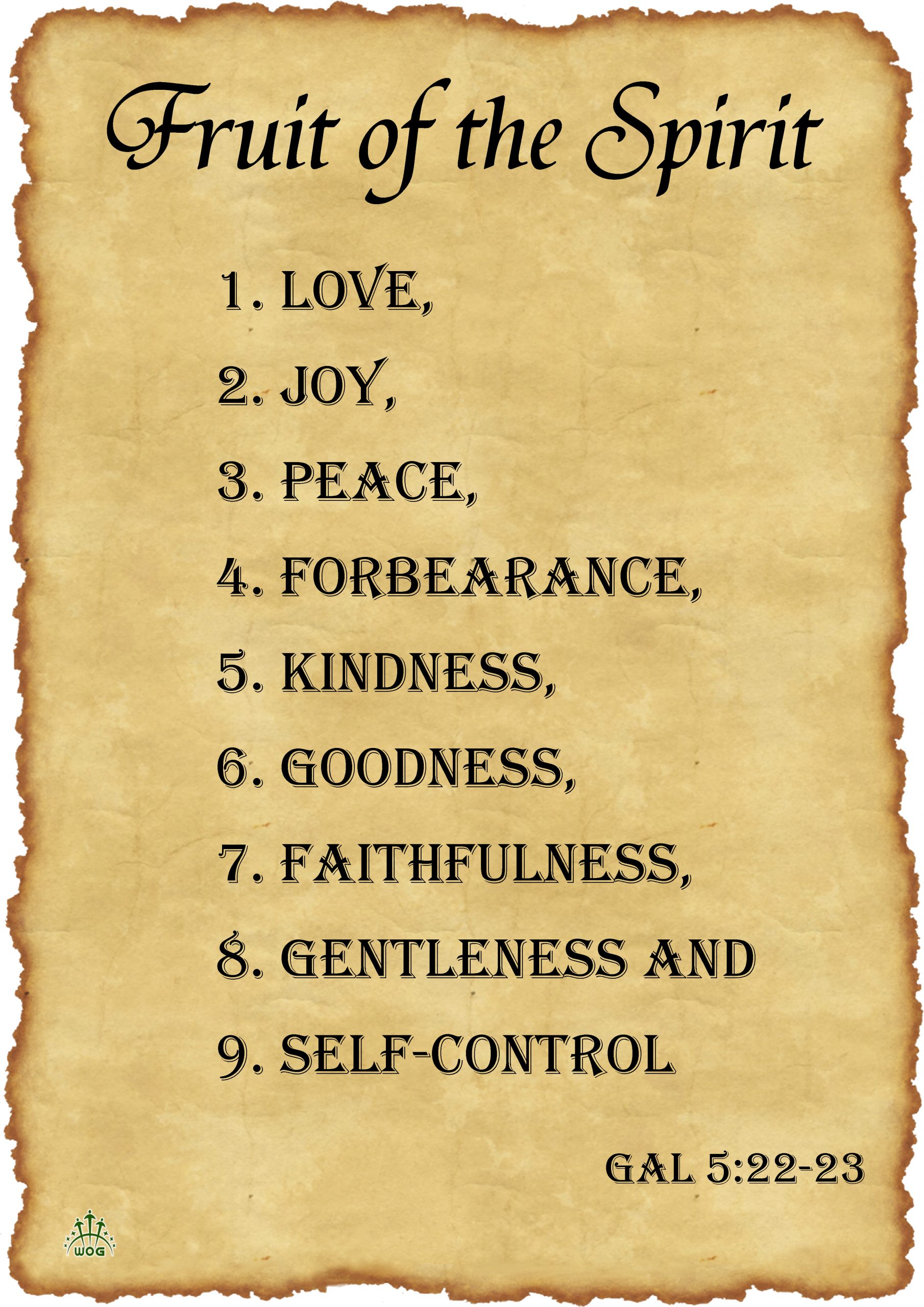 Download Printable Bible Banner – Fruit of the Spirit in English | Free ...